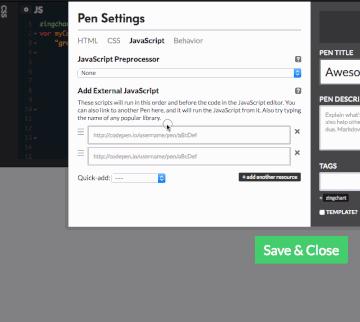 Add ZingChart to your Pens - CodePen Blog