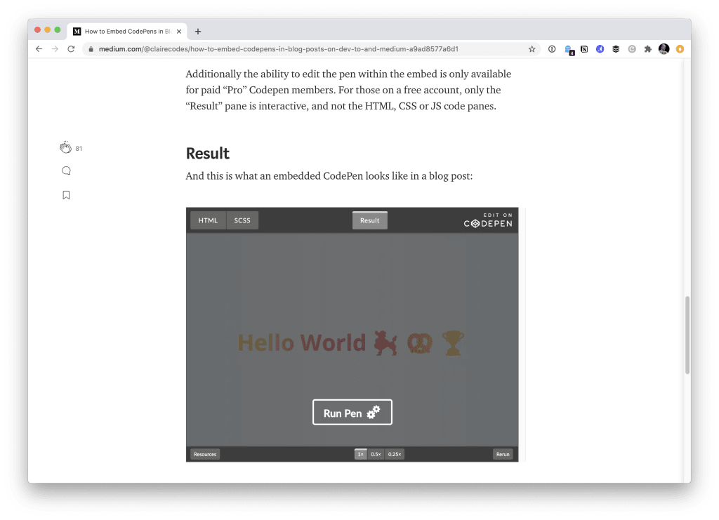Updates to the Click-to-Load Embeds - CodePen Blog