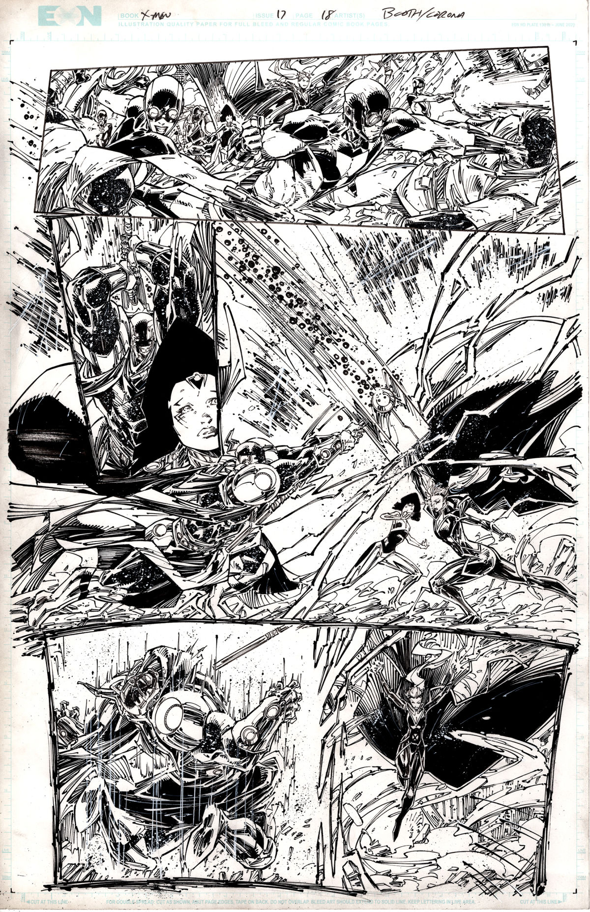 Xmen #17 Pg #18 Original Art by Brett Booth & Adelso | Raremarq