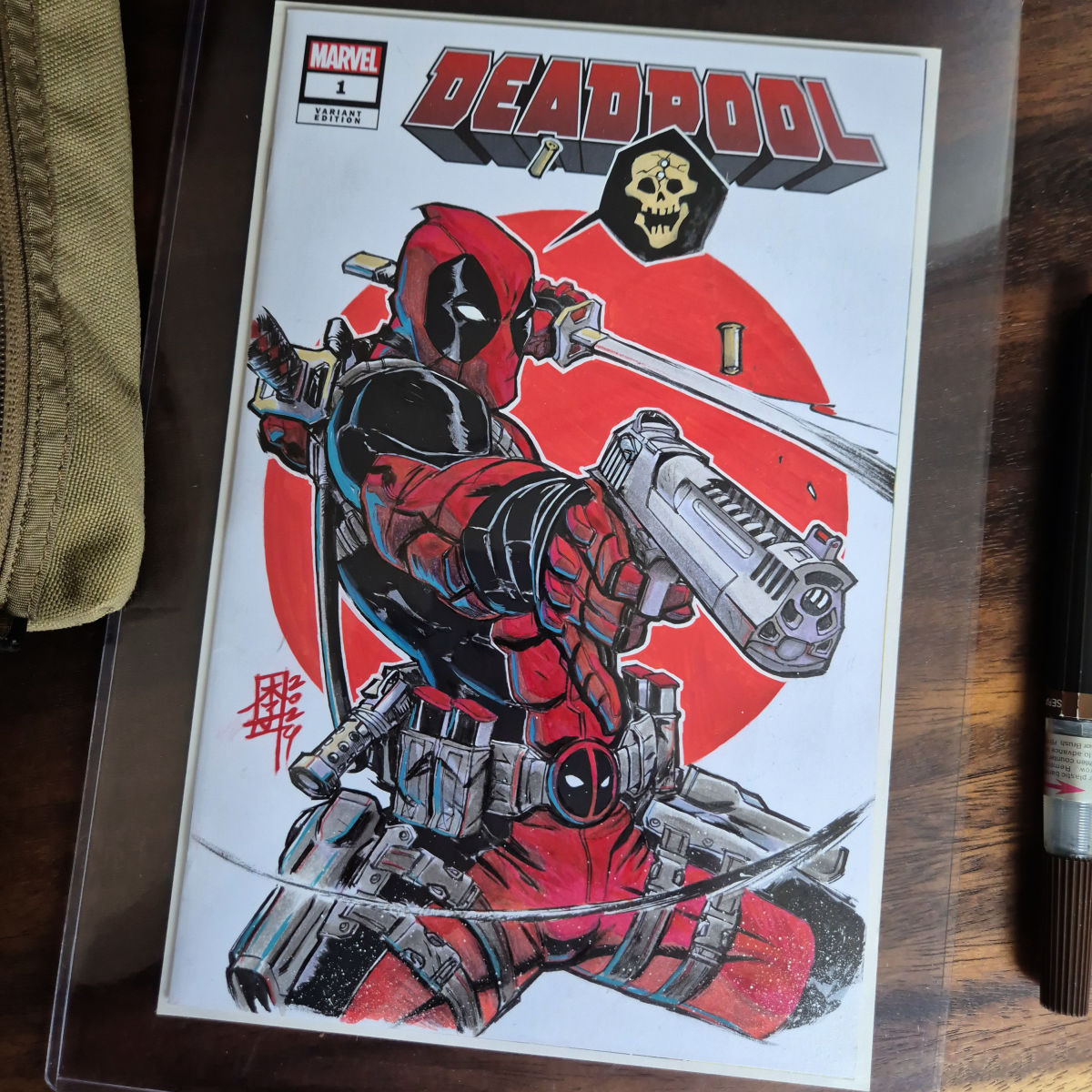 Deadpool Double Tap Original Comic Art Auction by Marc Lee | Raremarq