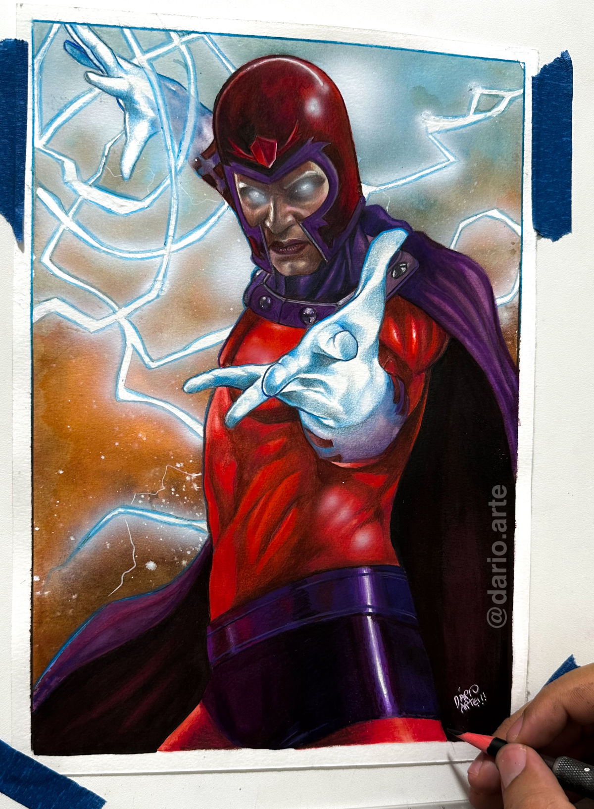 Magneto draw by me Original Comic Art Auction by Dario | Raremarq