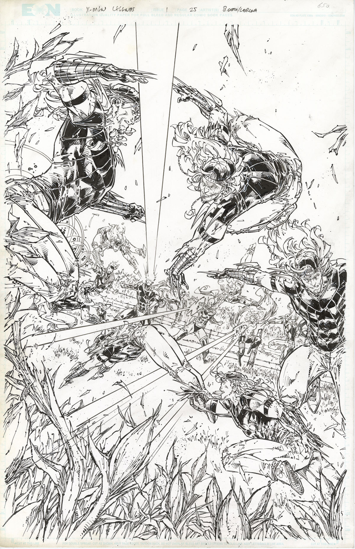 Xmen Legends #1 Original Art by Brett Booth & Adelso Corona | Raremarq