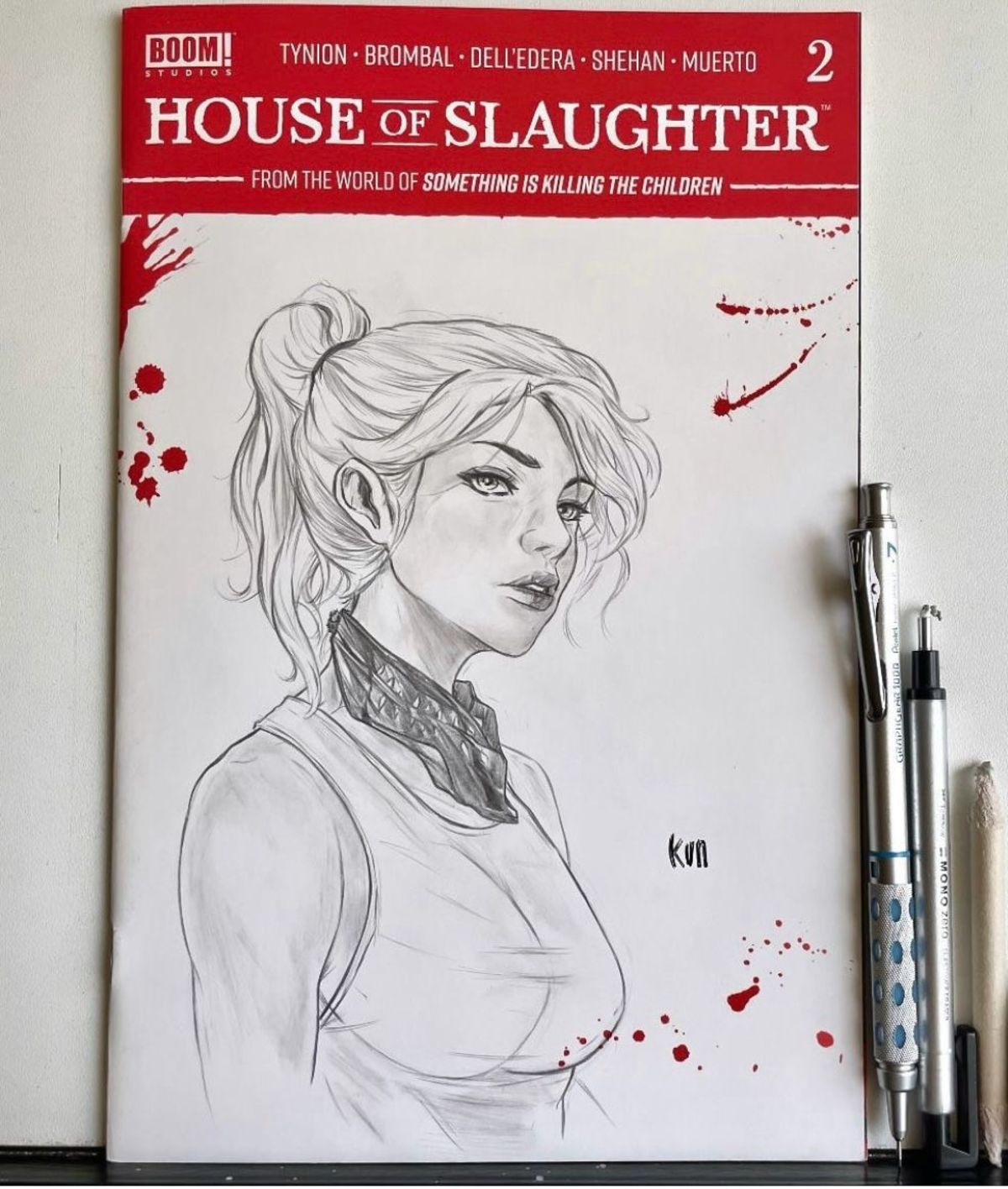 Erica Slaughter Pencils Blank Cover Original Comic Art | Raremarq