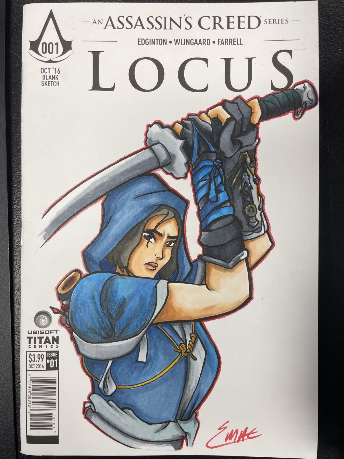 Naoe on an assassins creed locus blank Sketch Covers | Raremarq