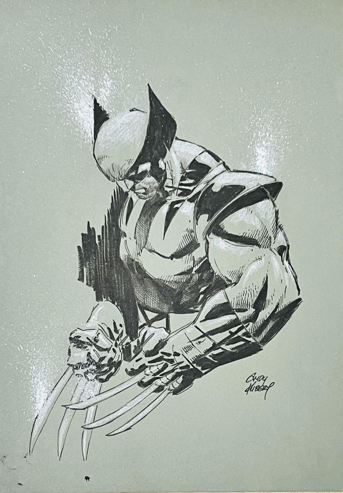 Wolverine Half Figure Sketch by Andy Kubert Comic Art | Raremarq