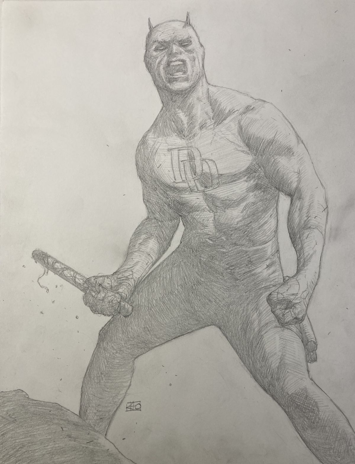 Daredevil sketch! Original Comic Art Auction by Khoi Pham | Raremarq