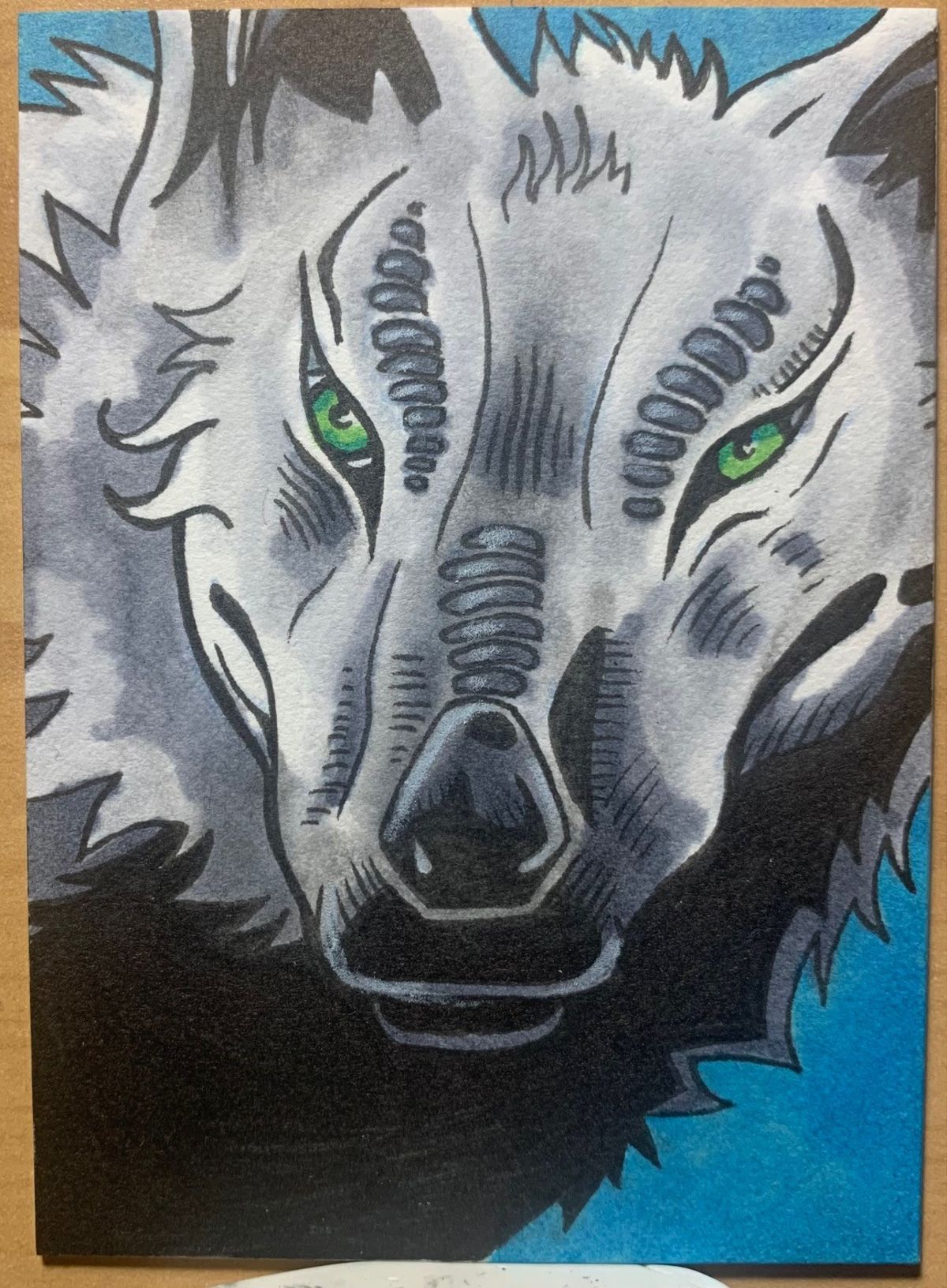 Loth Wolf Sketch Card Auction by Dwayne Carpenter | Raremarq