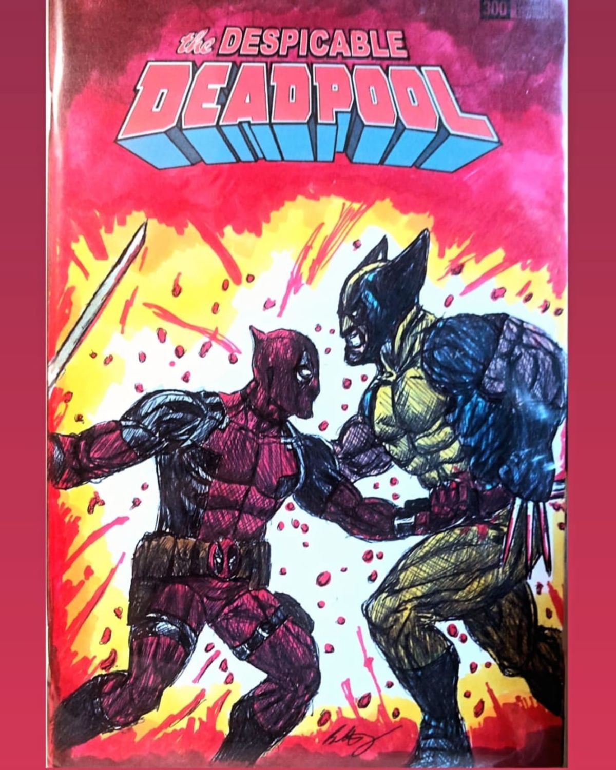 The Despicable Deadpool Sketch Cover Original Comic Art | Raremarq