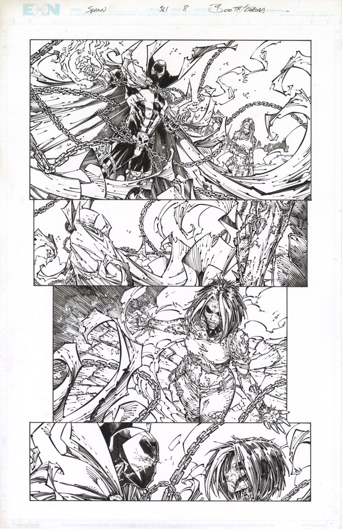 Spawn #361 Pg #8 by Brett Booth & Adelso Corona!! Original | Raremarq