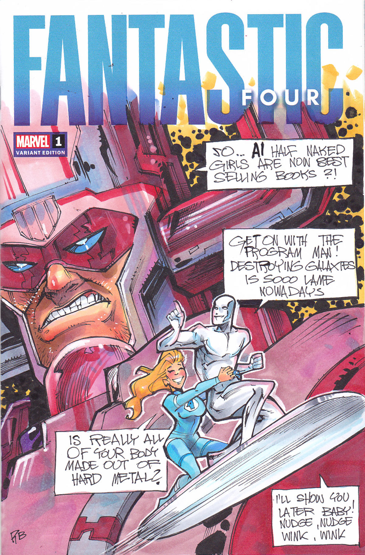 Galactus Sketch Cover Fantastic Four #1 Sketch Cover | Raremarq