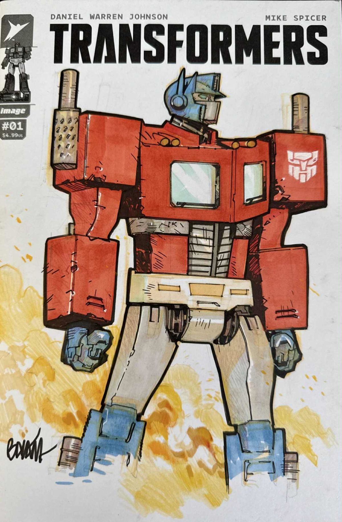 Transformers #1 Sketch Cover by Balam Sketch Covers Auction | Raremarq