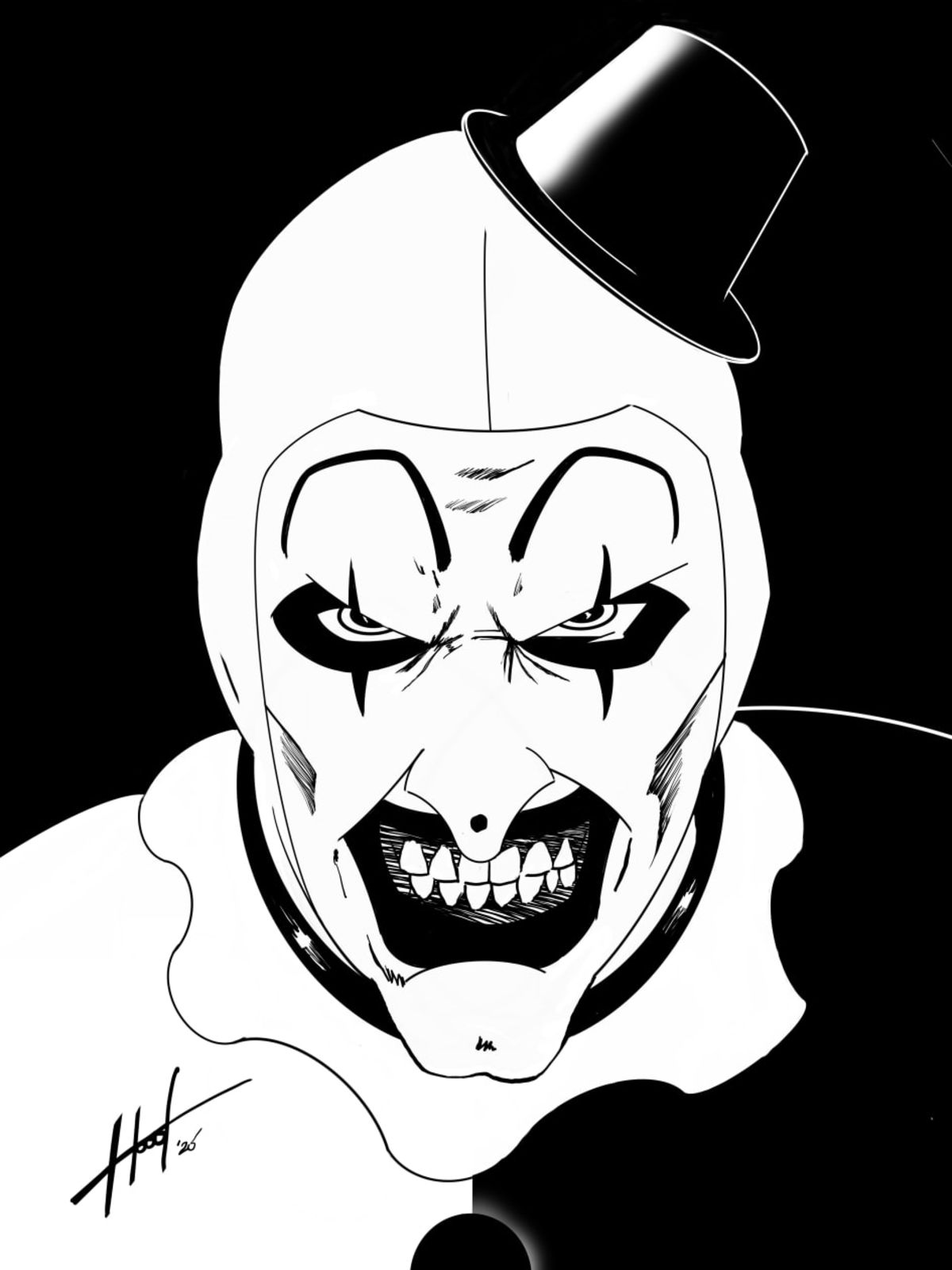 Art The Clown (Terrifier) Illustration Original Comic Art | Raremarq