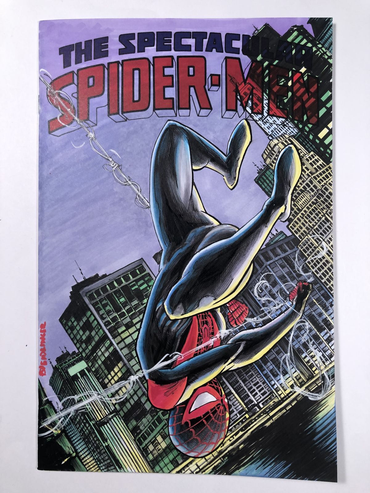 Miles Morales Sketch Cover on Spectacular Spider-Man Sketch | Raremarq