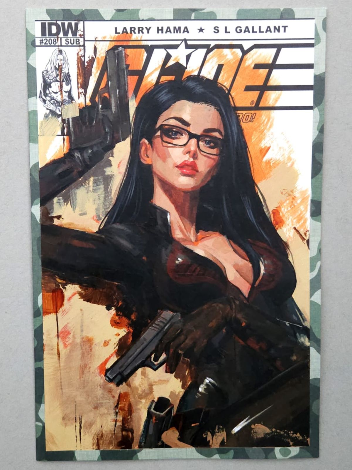 Baroness - Acrylic painting on Blank Variant comic Original | Raremarq