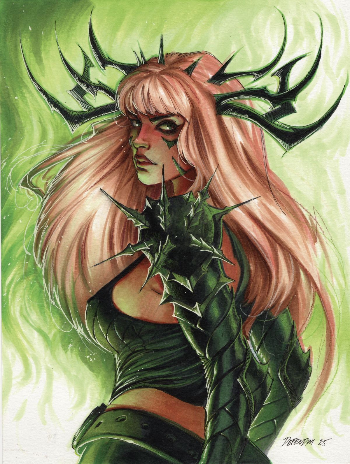 Magik The Goddess of Death by Steven Defendini Original Art | Raremarq