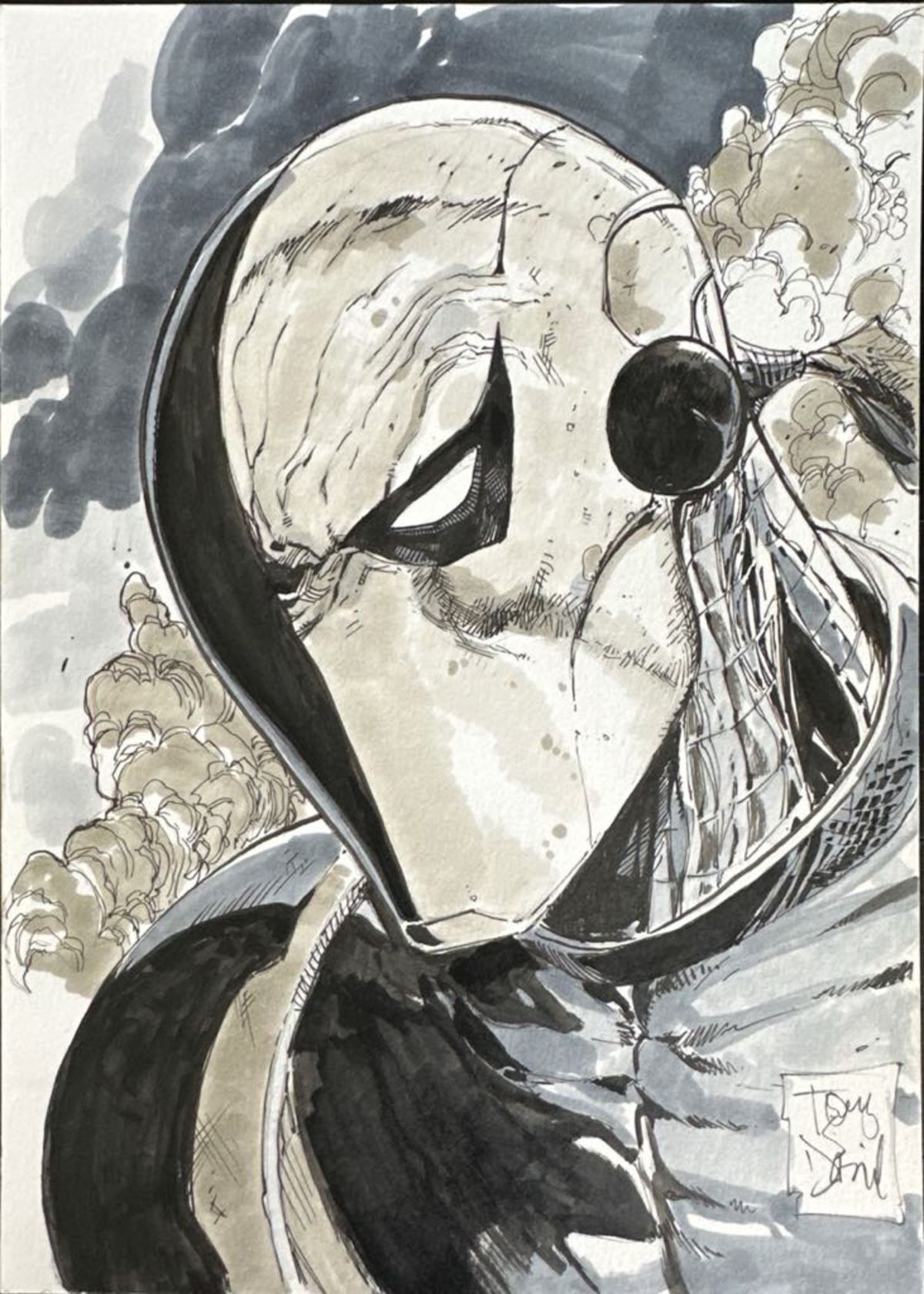 9x12 Deathstroke Sketch by Tony Daniel Sketch Auction by | Raremarq