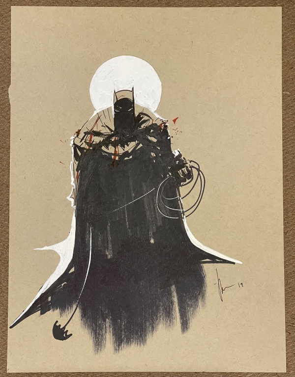 Batman sketch by Jock 9 x 12 Original Comic Art Listed | Nerd Crawler