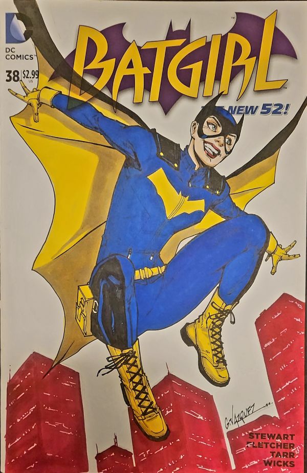 Batgirl Sketch Cover Original Comic Art Auction By Gus Nerd Crawler