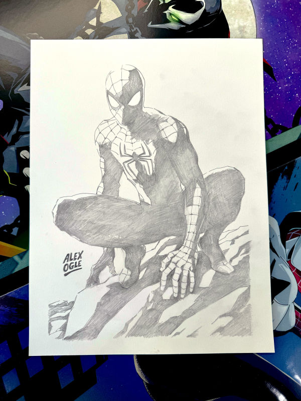 Spider-Man Sketch By Alex Ogle Original Comic Art | Nerd Crawler