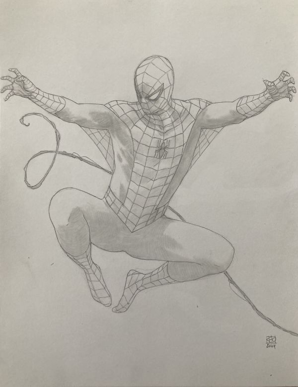 Spider-Man pencil drawing! Original Comic Art Auction | Nerd Crawler