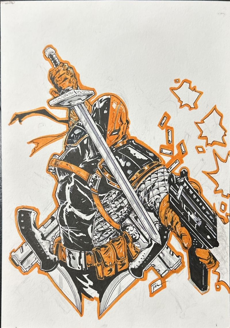 Deathstroke (Color Torso Sketch) by Travis Mercer | Nerd Crawler