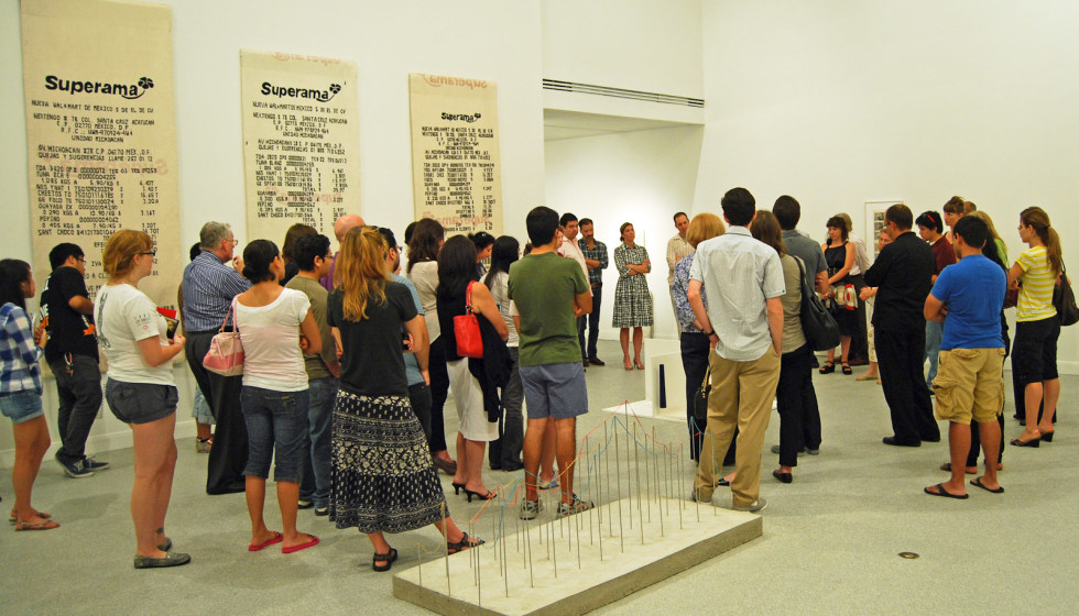 Sculptor Jillian Conrad tours Gabriel Kuri exhibition at the Blaffer ...