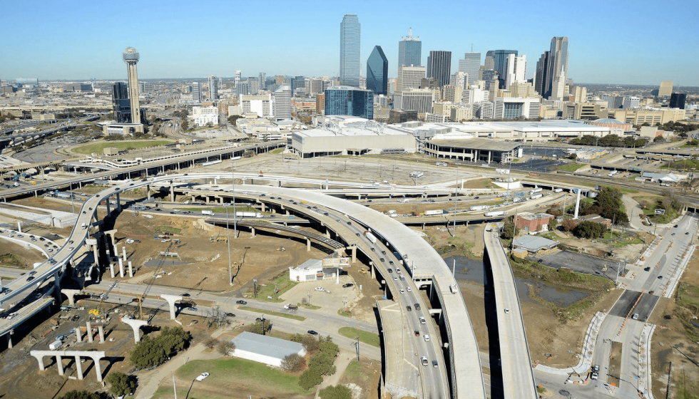 A new highway ramp in downtown Dallas makes it easier to go north ...