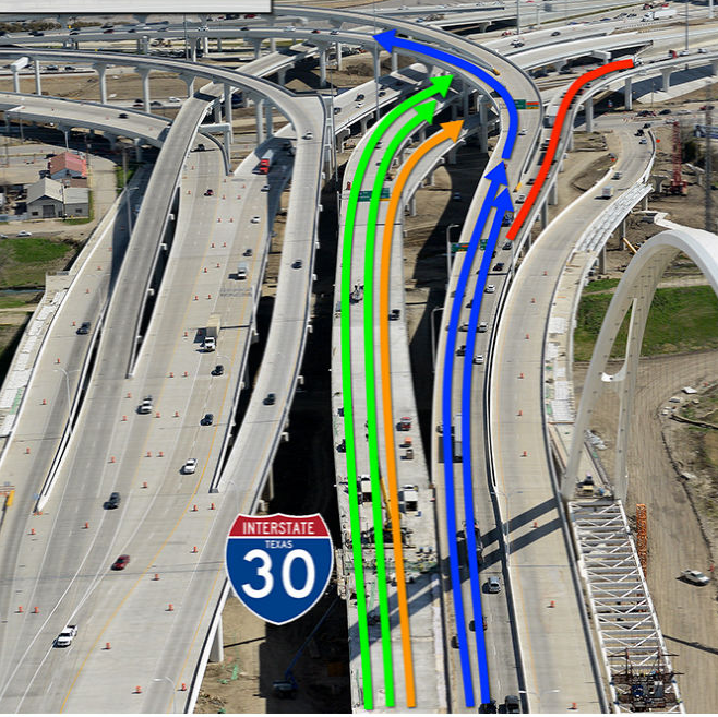 Watch for major traffic shift plus new exit on downtown Dallas freeway ...