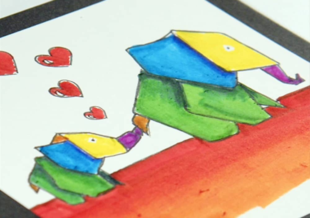 Origami Elephants - Cupixel