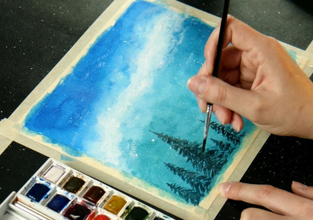 Watercolor Celestial Sky - Cupixel