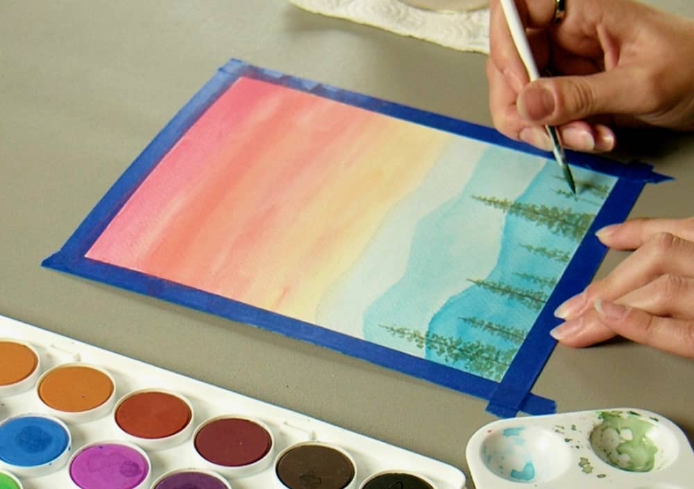 Intro To Watercolor: Simple Landscape - Cupixel