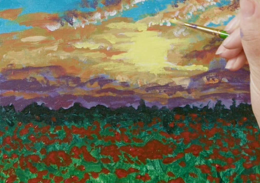 Poppy Field Sunset - Cupixel