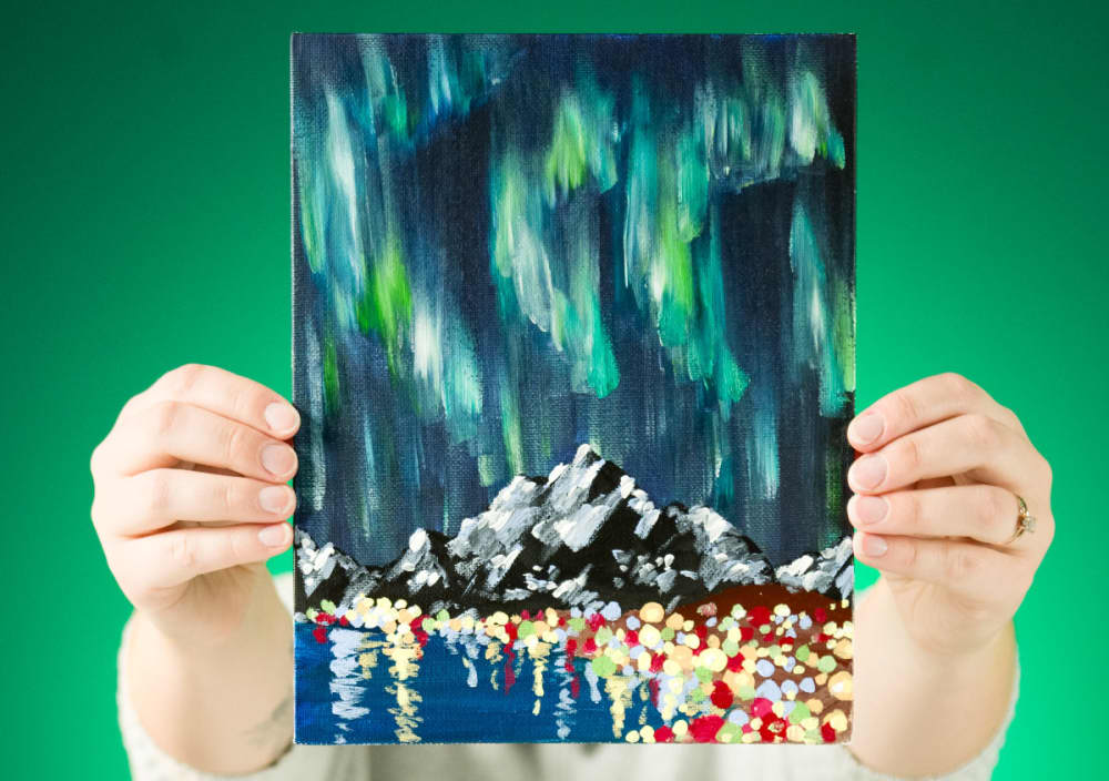 Northern Lights Painting - Cupixel
