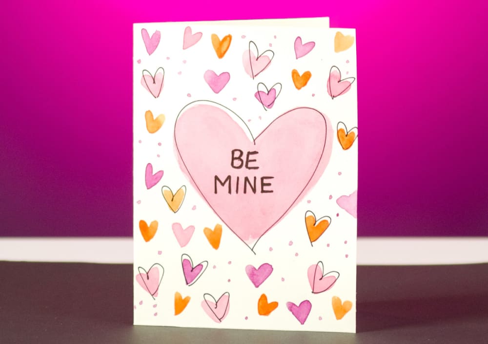 DIY Valentine's Card: Be Mine - Cupixel