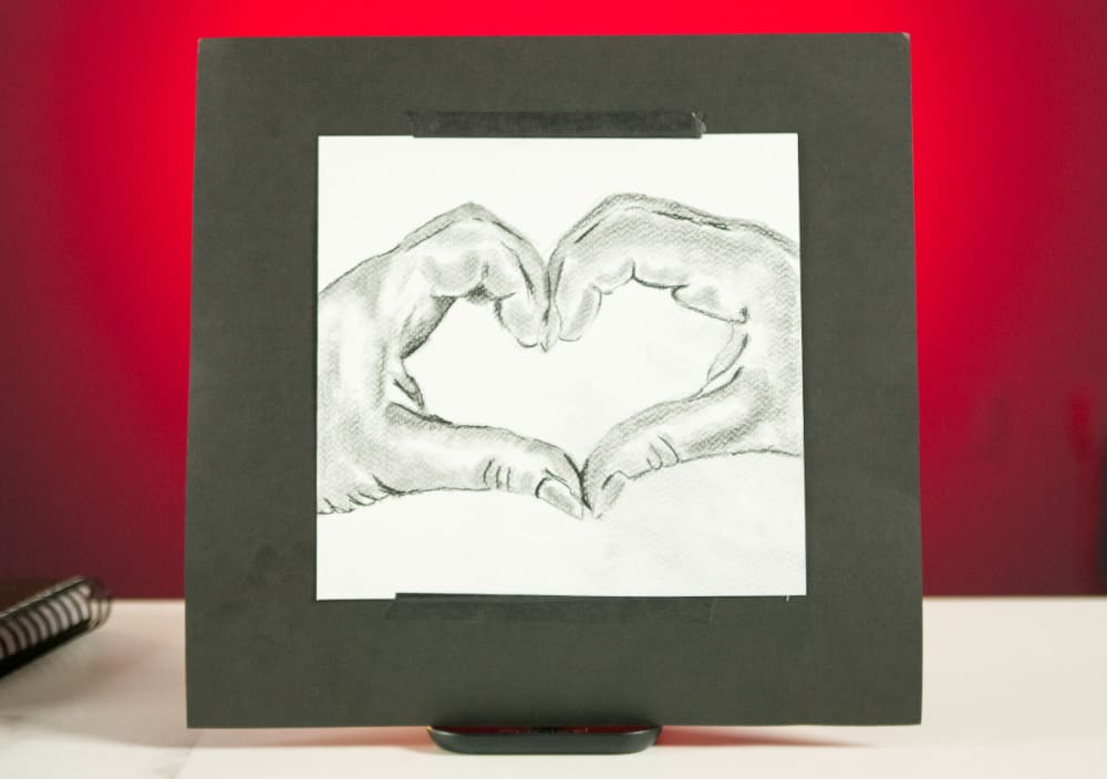 Heart Hands Pencil Drawing - Cupixel