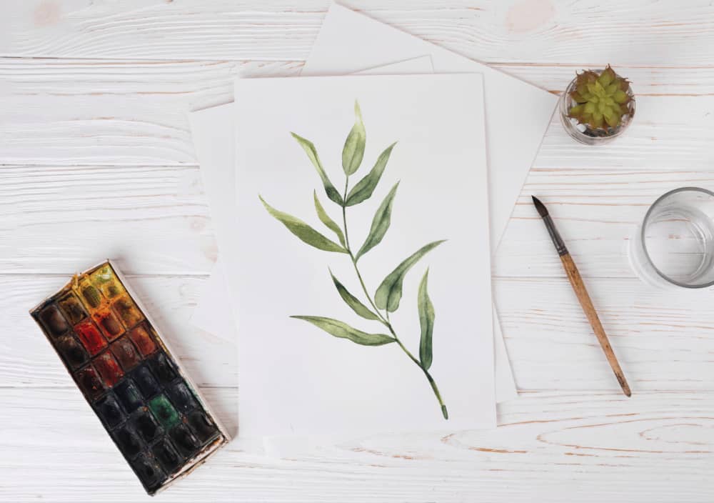 Creative Break Replay: Watercolor Leaves - Cupixel