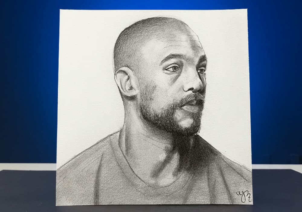 Pencil Portrait With Photo Reference - Cupixel