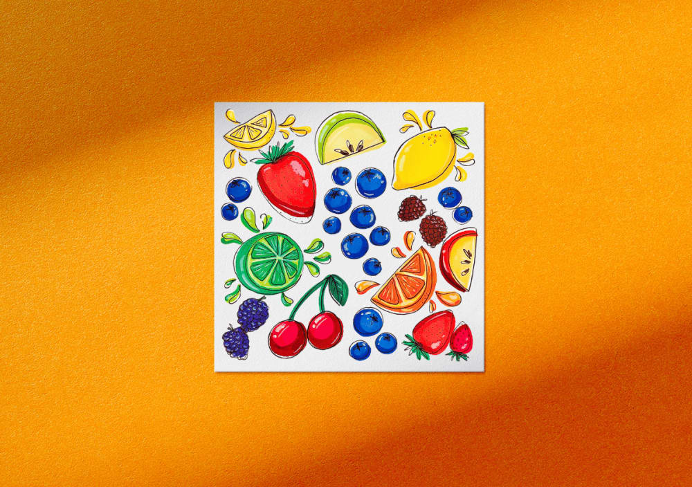 Live Replay: Simple Fruit Illustrations - Cupixel