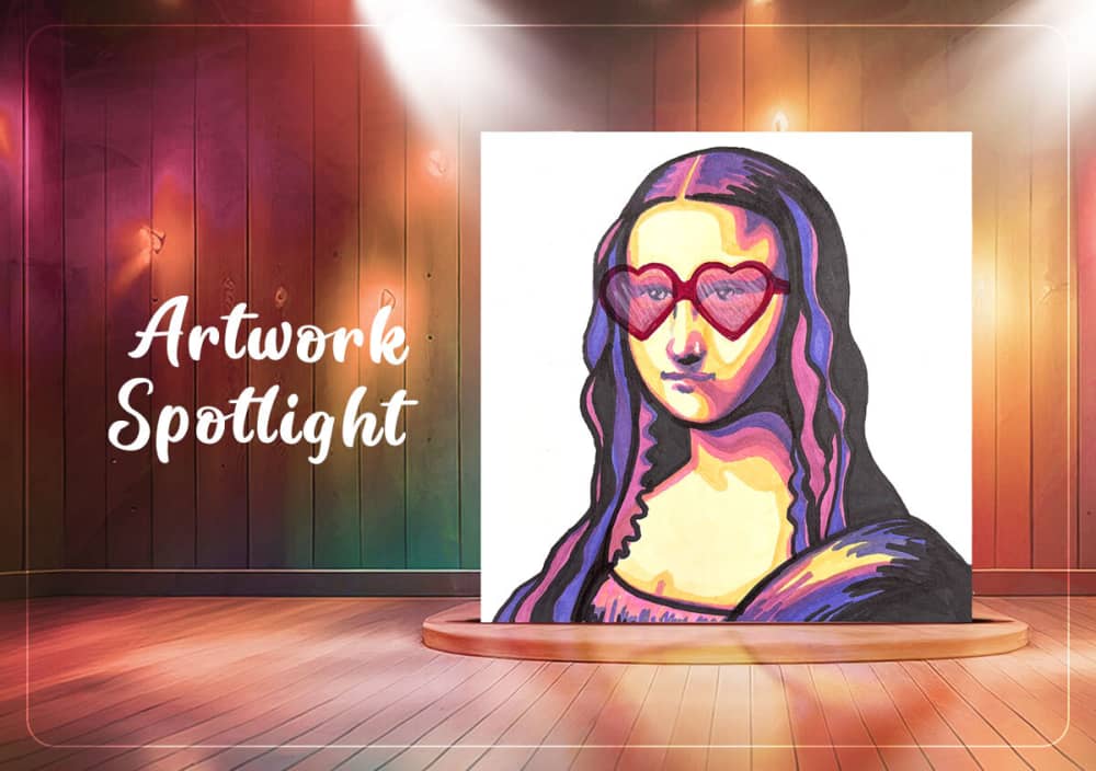 Artwork Spotlight: Mona Lisa In Heart-Shaped Glasses - Cupixel
