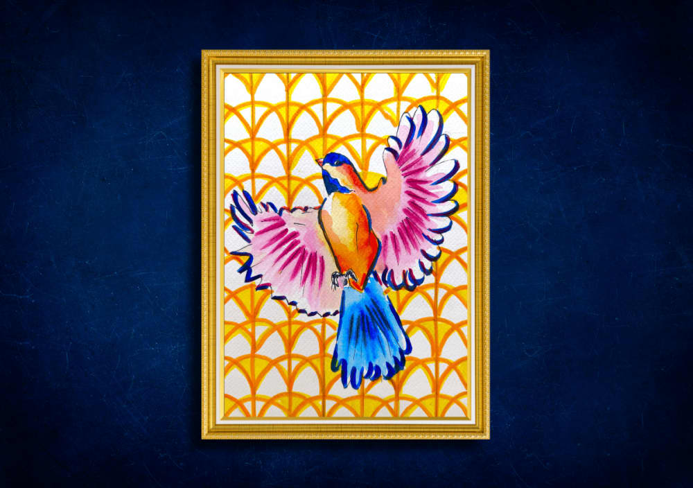 Live Replay: Art Deco Bird Illustration - Cupixel