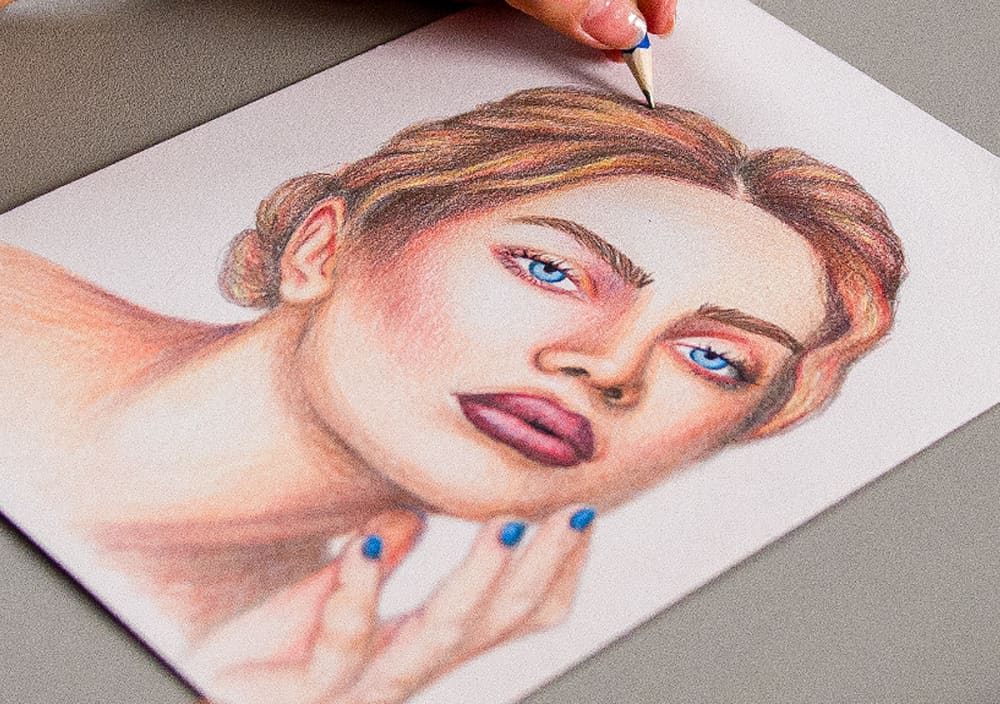 Intro: Portrait Drawing With Colored Pencils - Cupixel