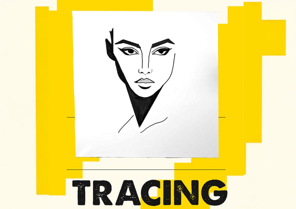 Tracing: Abstract Minimalist Portrait - Cupixel