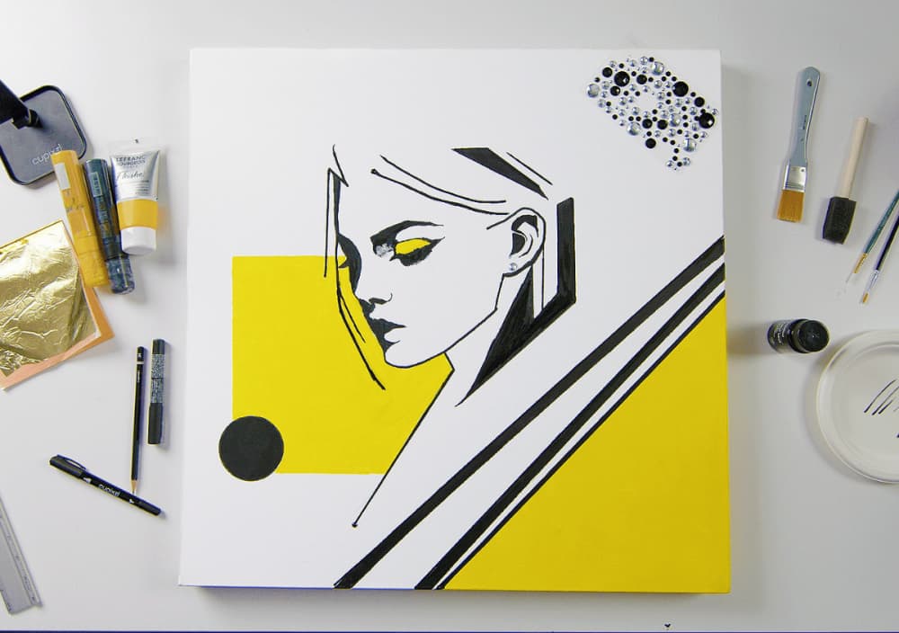 Live Replay: Minimalist Geometric Portrait - Cupixel