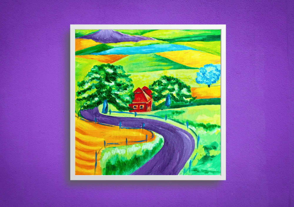 Live Replay: Whimsical Pop-Art Landscape - Cupixel