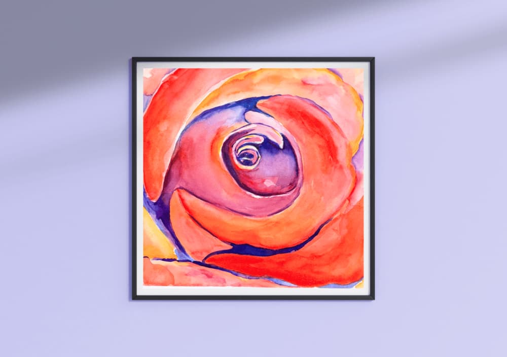Live Replay: Abstract Watercolor Rose - Cupixel