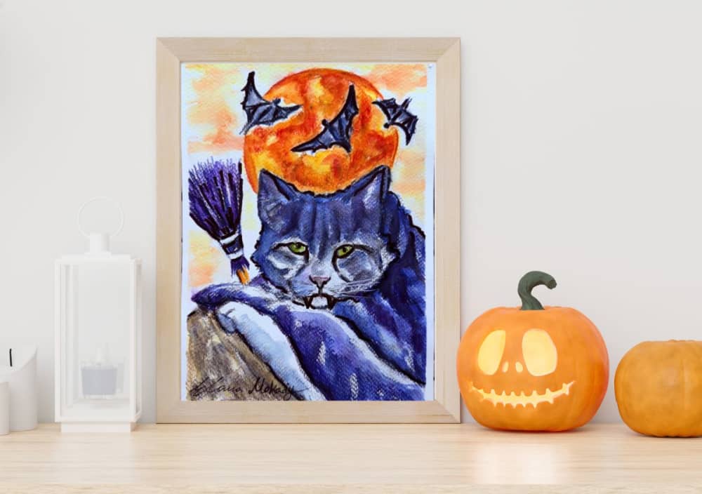 Live Replay: Bewitched Halloween Cat - Cupixel