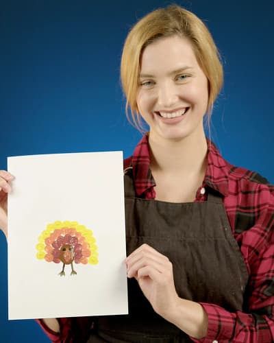 Fingerpainting: Thanksgiving Turkey - Cupixel