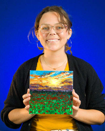 Poppy Field Sunset - Cupixel