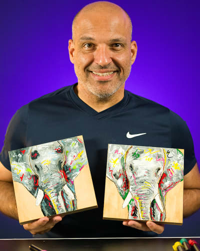 Elephant On Wood - Cupixel