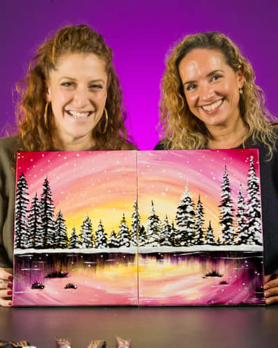 Symmetrical Winter Sunset - Cupixel